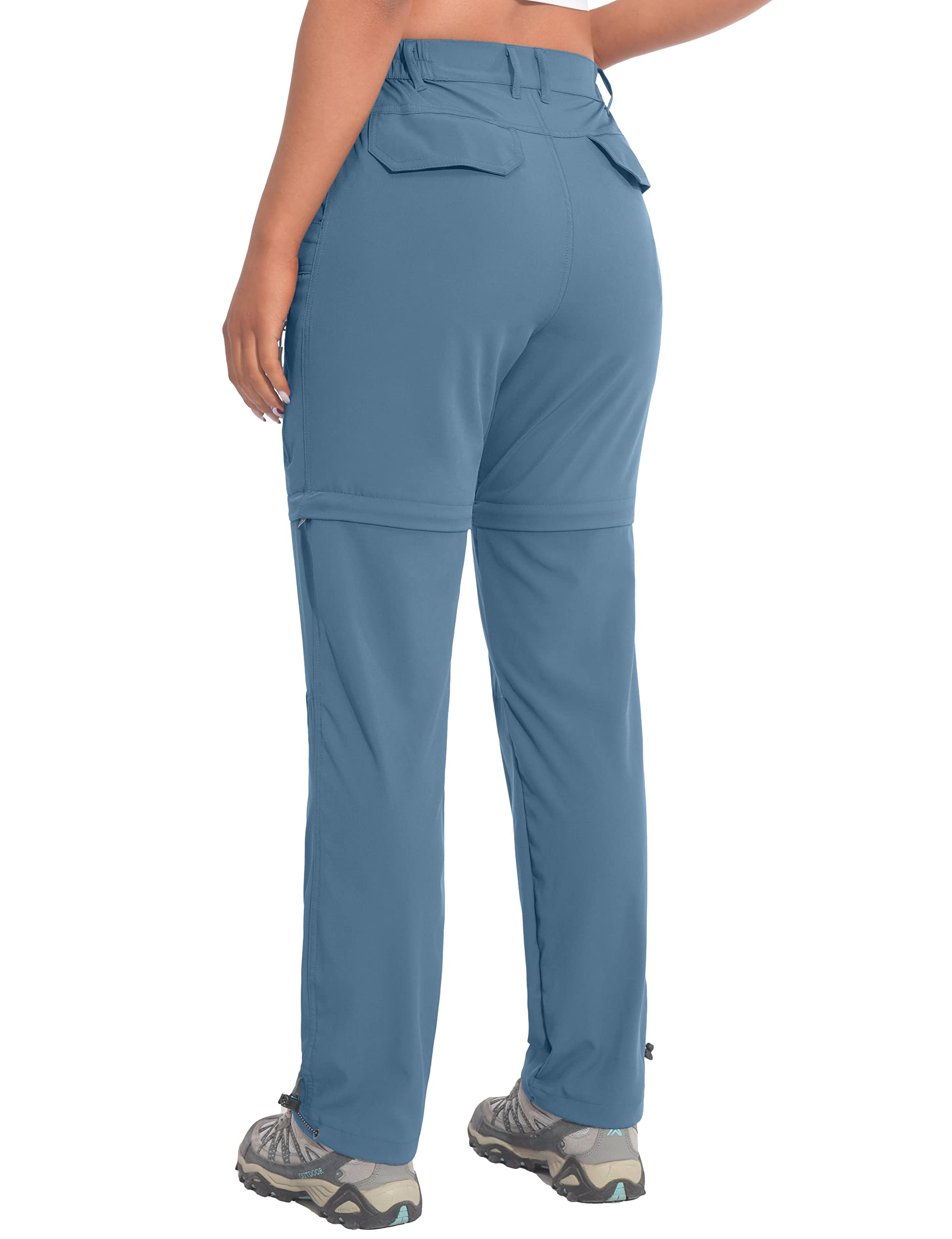 Little Donkey Andy Women's Convertible Zip Off Pants Quick Dry Stretch Hiking Travel Camping Pants Slate XXL