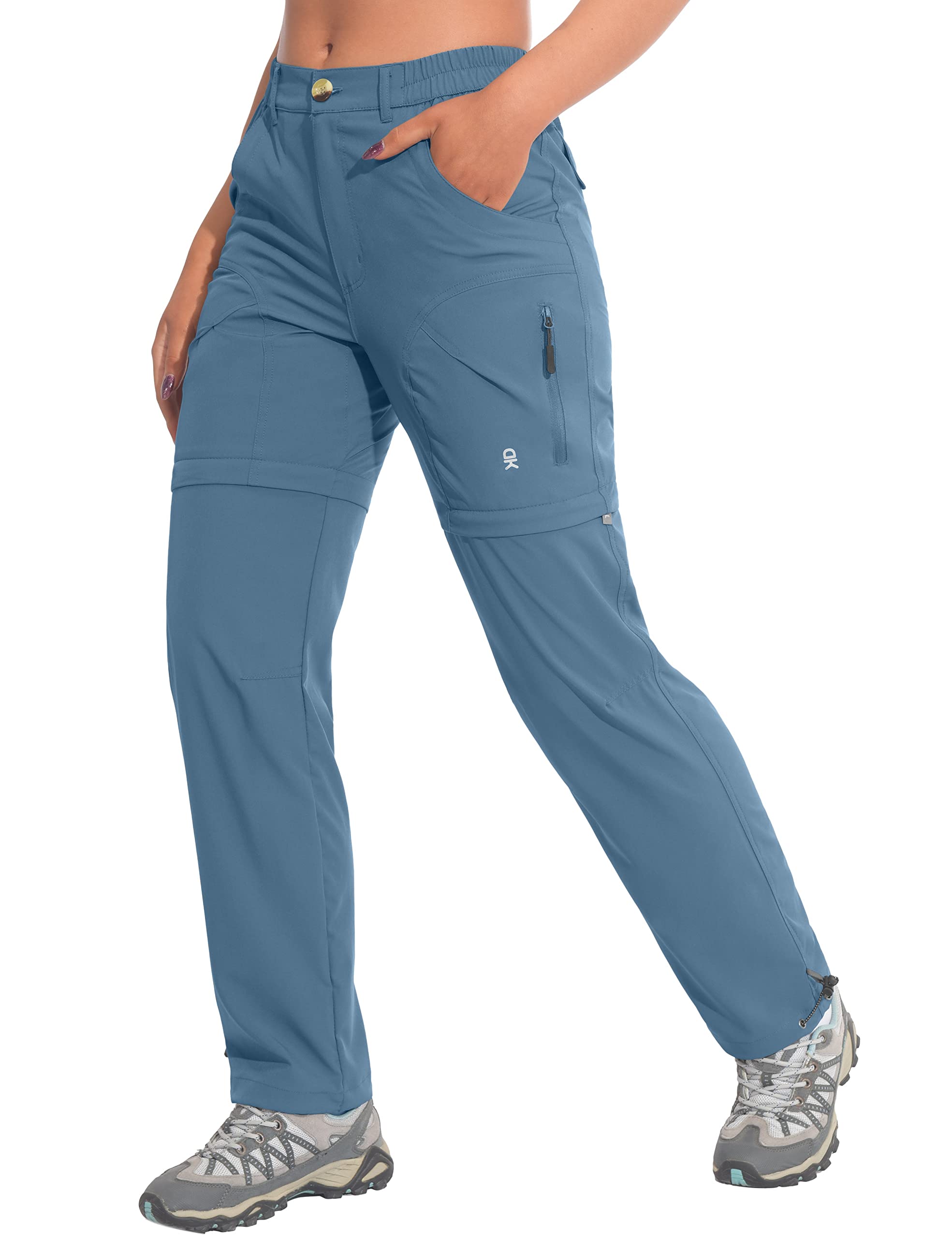 Little Donkey Andy Women's Convertible Zip Off Pants Quick Dry Stretch Hiking Travel Camping Pants Slate XXL