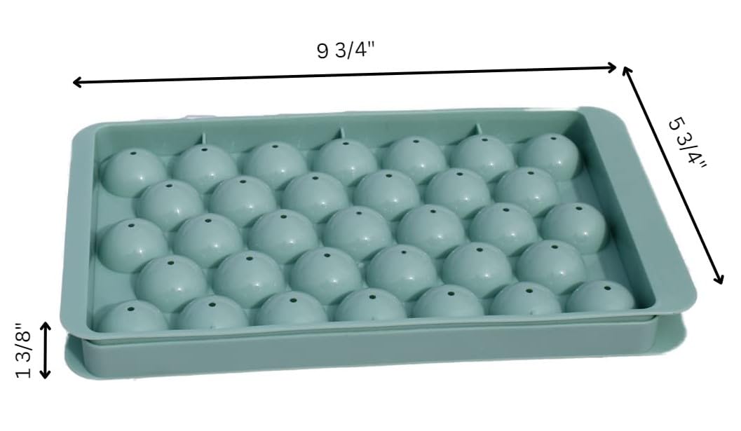 Next Level Home Ice Cube Tray - Ice Tray & Ice Cube Trays for Freezer with Lid and Bin - Sphere Ice Mold - Round Ice Cube Maker - Ice Molds Box