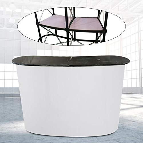 Portable Trade Show Table Pop Up Exhibition Stand Podium Counter Foldable Reception Table Shop Countertop Front Desk Detachable 130 * 40 * 90cm