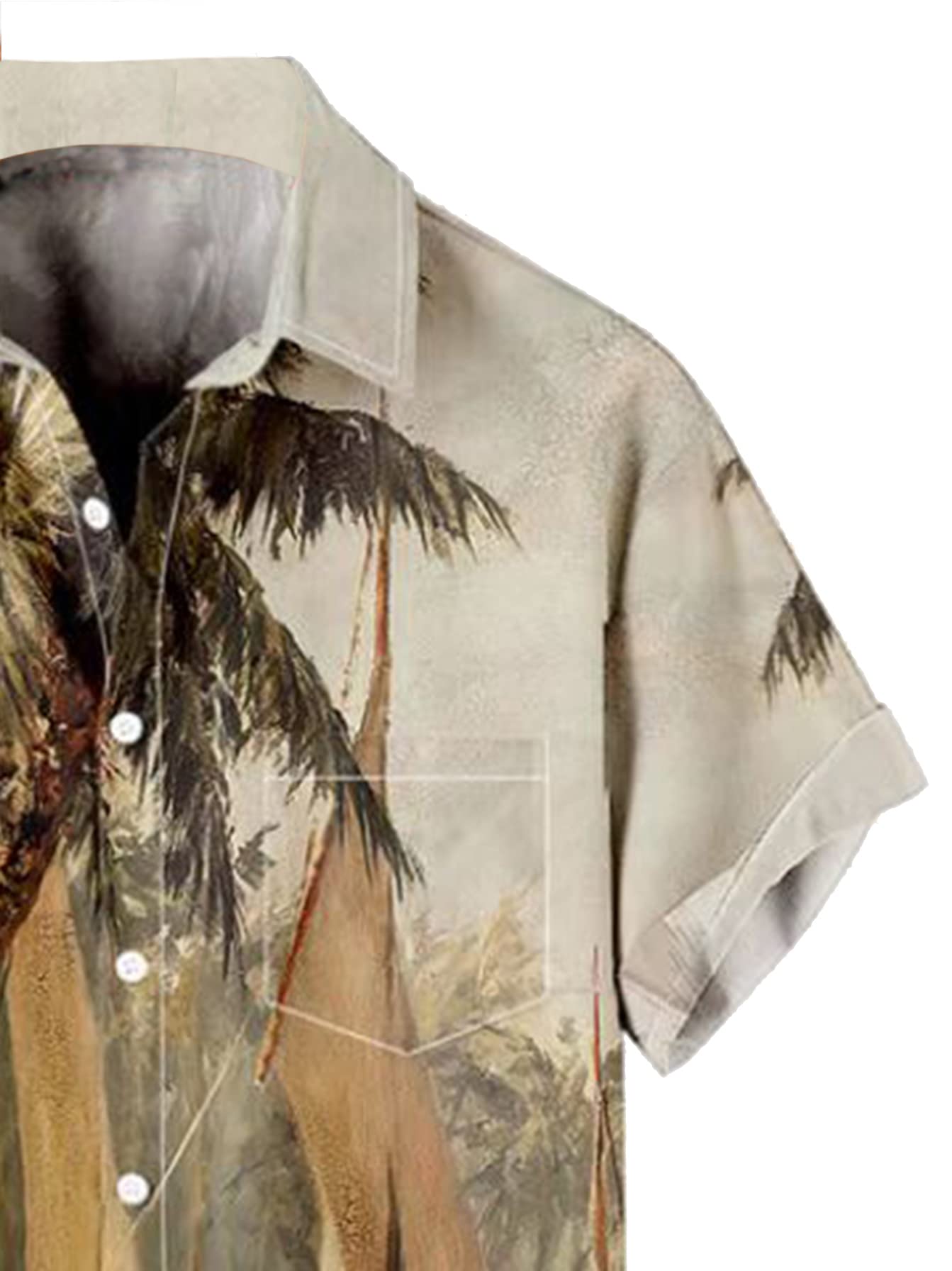 WRITKC Tropical Shirts Button Down Holiday Casual Hawaiian Short Sleeve Men Loose Beach Shirts (Men, Medium, Multicolored-Sailing)