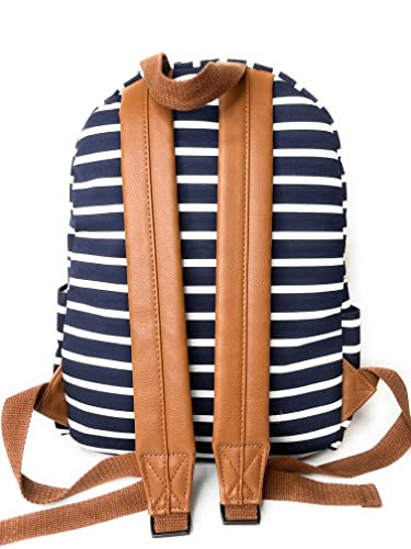 women, madden girl backpack, navy white backpack striped