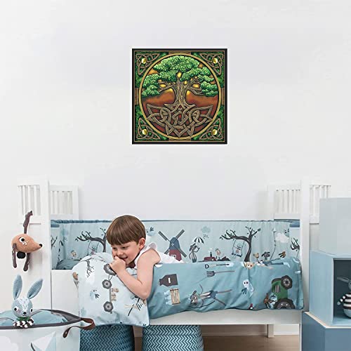 VIGEGU Tree Stamped Cross Stitch Kits, Counted Cross Stitch Kits for Adults Beginners,Embroidery Kits,Full Range of Cross-Stitch Stamped Kits Needlecrafts for Home Wall Decor 11.7X11.7 inch