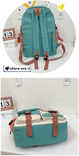 TKBASO Anime Komi Cant Communicate Backpack Komi Shouko San Excited Cosplay Kawaii SchoolBag Girls Green (3)