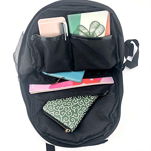 THEEND Student Backpacks 15.6 Inch Laptop Otters Print Student School Book Bag Travel Hiking Camping Daypack