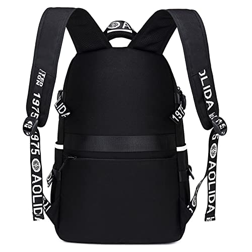 WRIGGY Kid School Knapsack with USB Charger Port and Headphone Interface-Kylian Mbappe Backpack Travel Bag