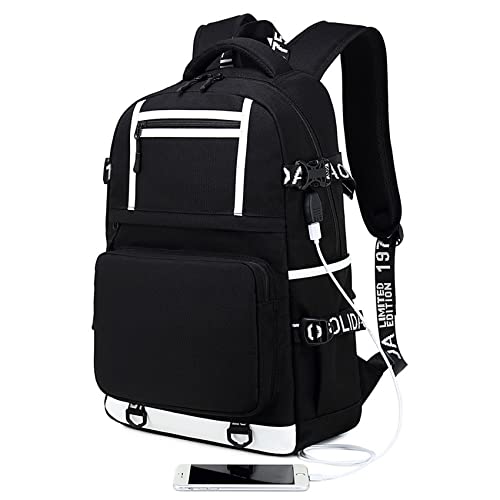 WRIGGY Kid School Knapsack with USB Charger Port and Headphone Interface-Kylian Mbappe Backpack Travel Bag