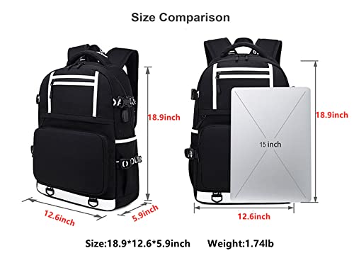 WRIGGY Kid School Knapsack with USB Charger Port and Headphone Interface-Kylian Mbappe Backpack Travel Bag