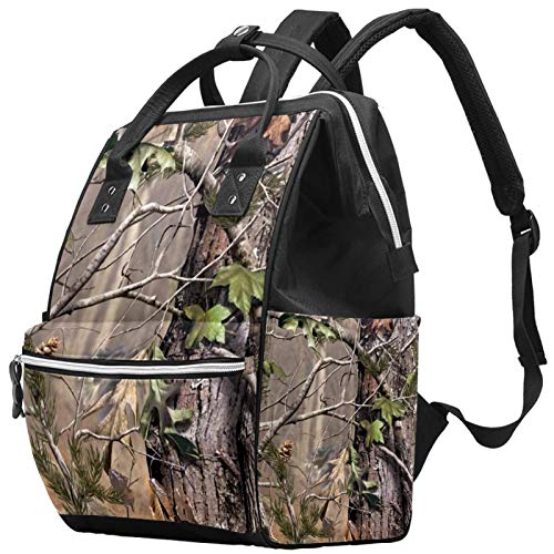 Realtree Camo Diaper Bag Backpack Stylish College School Backpack Casual Daypack Laptop Backpack for Women Men