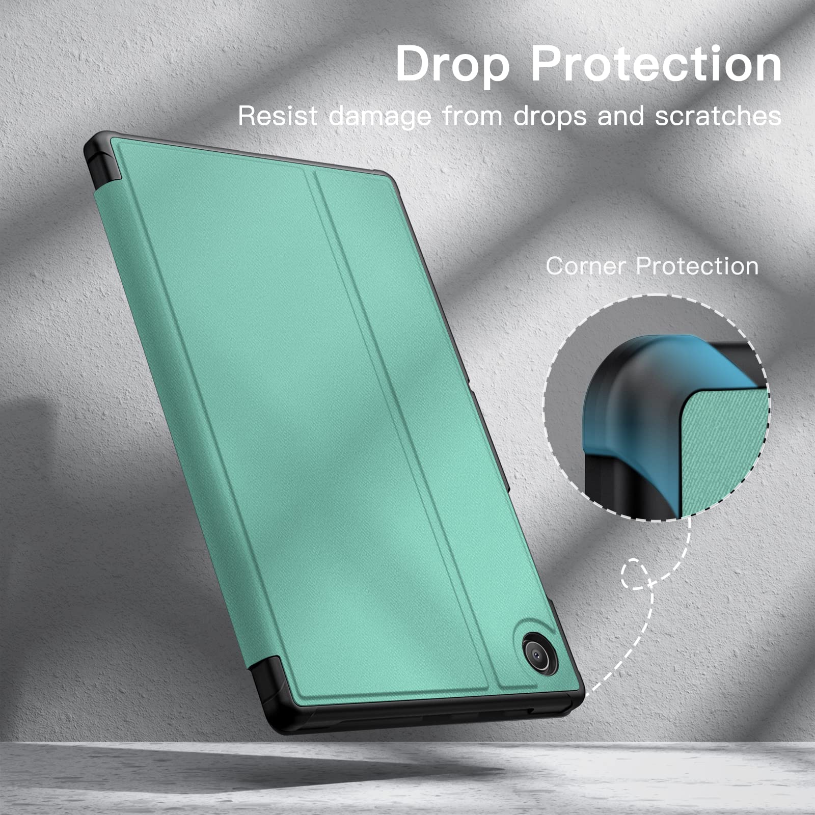 JETech Case for Samsung Galaxy Tab A8 10.5-Inch 2022 (SM-X200/X205/X207), Slim Folio Stand Protective Tablet Cover, Multi-Angle Viewing, Auto Wake/Sleep (Green)