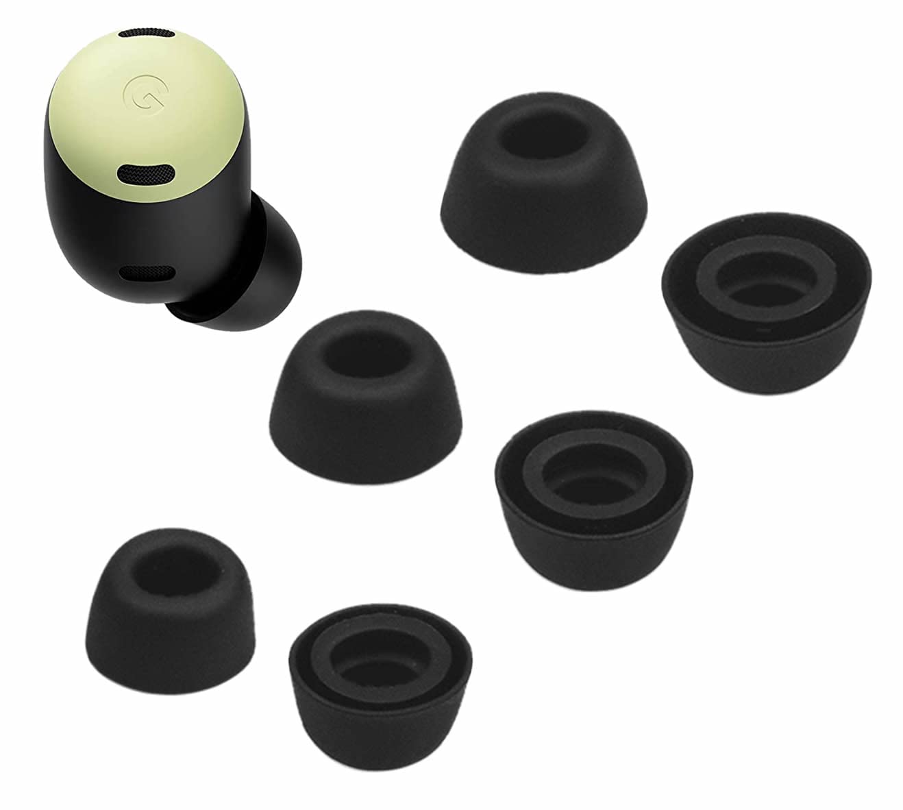 A-Focus 3 Pairs Compatible with Pixel Buds Pro Ear Tips Eartips, L/M/S Silicone Earbuds Fit in Case Gel Cover Accessories Compatible with Pixel Buds Pro Black L/M/S