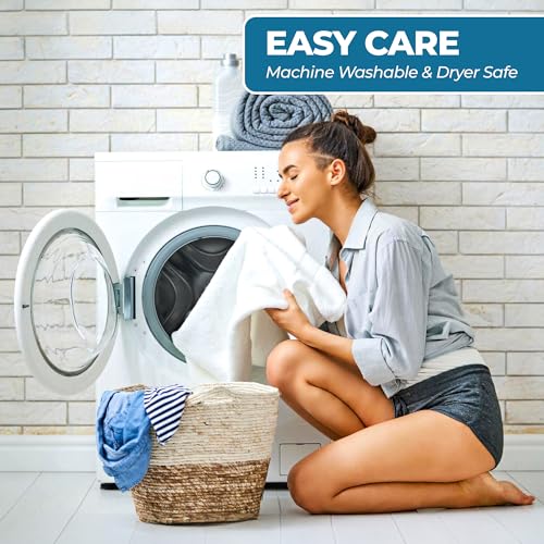 Superior Ultra-Soft 6-Piece Cotton Towel Set, Includes 2 Bath Towels, 2 Hand Towels, and 2 Washcloths for Bathroom, Guest Room, Quick Dry, Daily Use Home Essential Towels - Tangerine