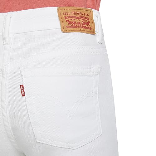 Levi's Girls High Rise Straight Fit Jeans, White, 14 US