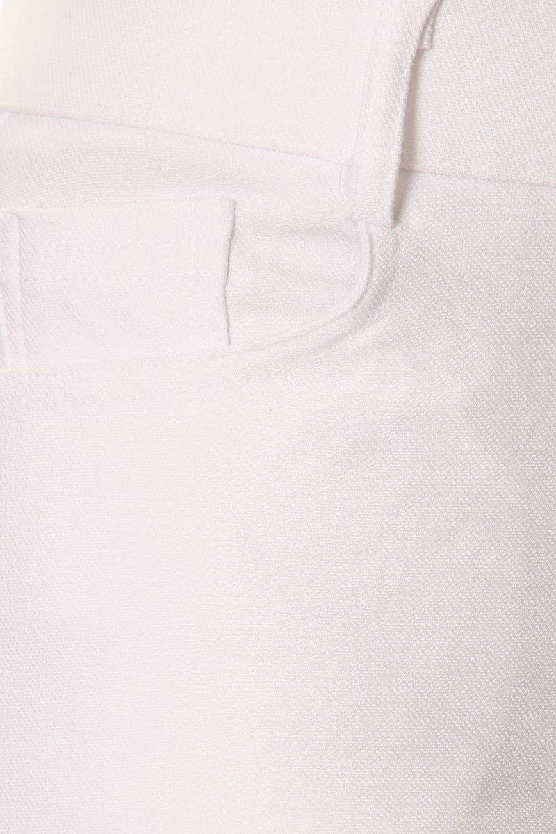Women's High Waisted Super Stretchy Skinny Denim Jegging Pants with Pockets White Size US XL