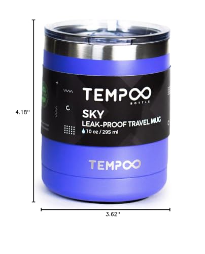 TEMPO COFFEE MUG, VACUUM INSULATED STAINLESS STEEL REUSABLE COFFEE CUP, DOUBLE WALL, COFFEE TRAVEL MUG, LEAKPROOFF LID, REUSABLE TUMBLER CUPS KEEP HOT COLD ICE (matte very peri)