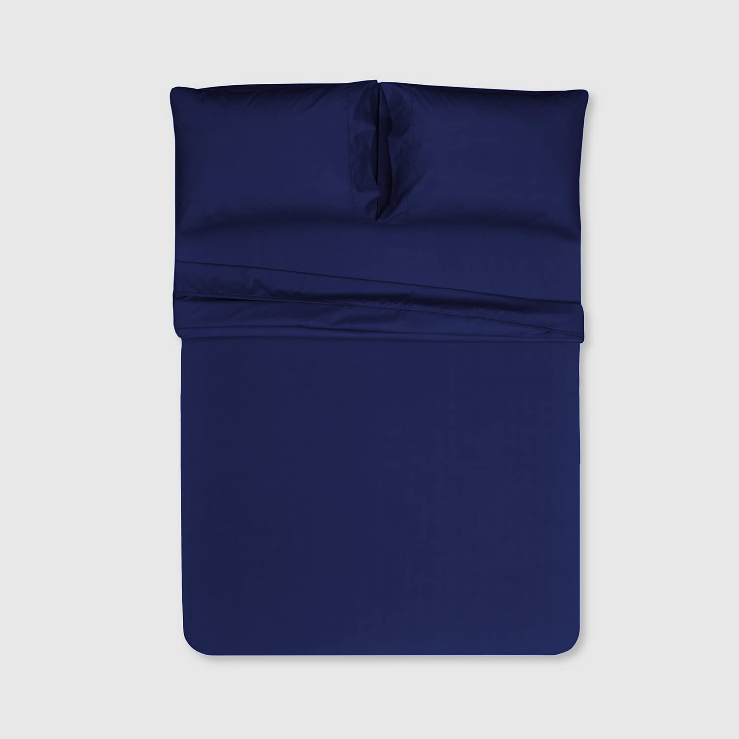 VISI-ONE Karin Maki Microfiber Full Size Bed Sheets Set - 1800 Thread Count Bed Set - Super Soft Luxury Egyptian Bedding - Deep Pocket Fitted Sheet with Pillow Cases - Blue