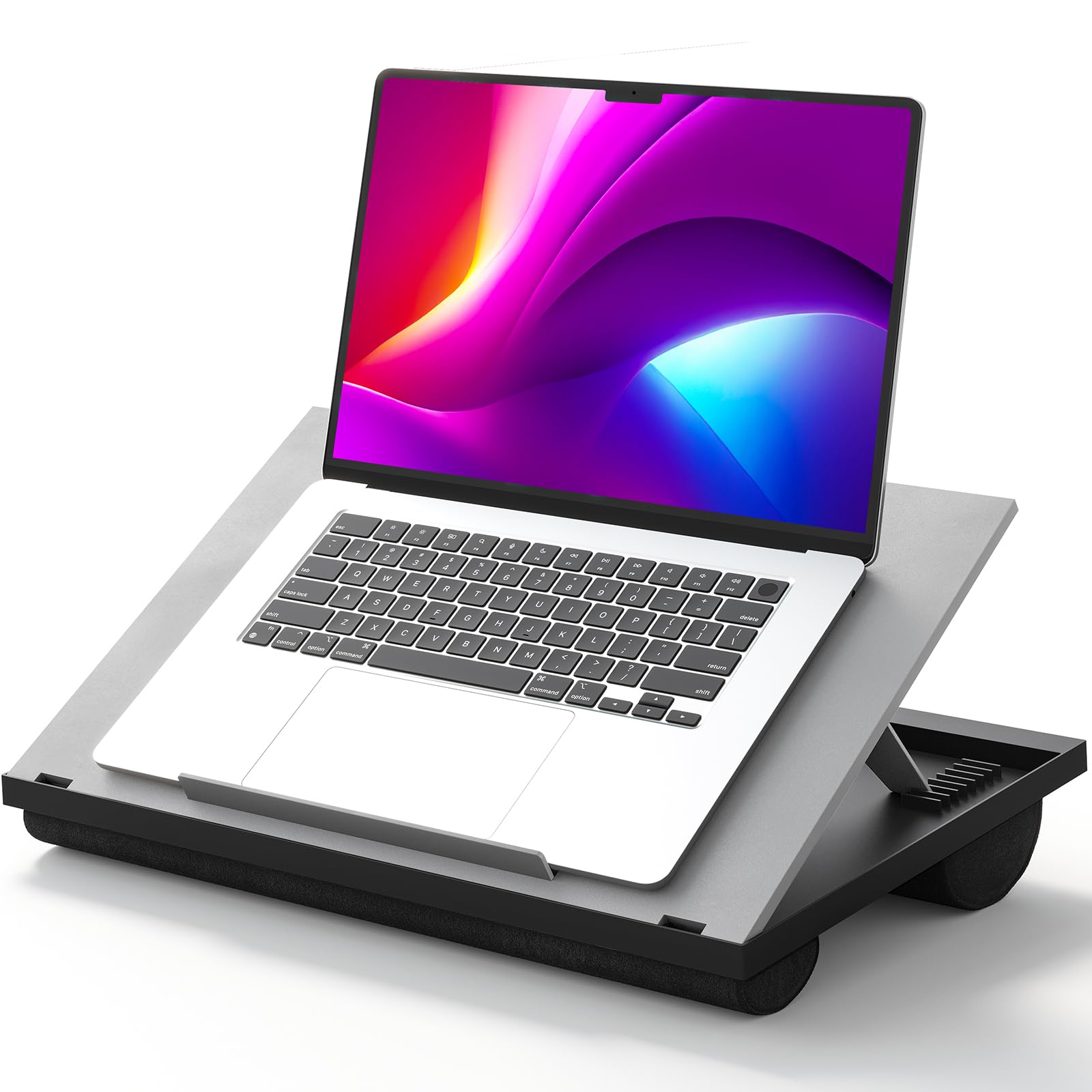 HUANUO Adjustable Lap Desk - with 8 Adjustable Angles & Dual Cushions Laptop Stand for Car Laptop Desk, Work Table, Lap Writing Board & Drawing Desk on Sofa or Bed, HNLD2G