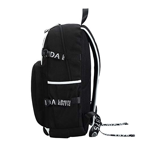 TKBASO Anime Mob Psycho 100 Mob Reflect Light Backpack Laptop Bag Mochila Black (1)