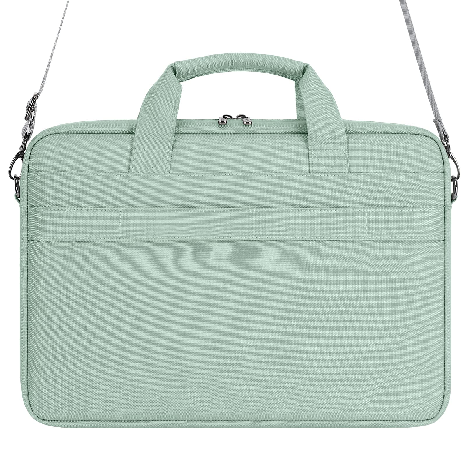DOMISO 14 inch Laptop Bag Business Briefcase Water-resistant Notebook Messenger Shoulder Bag for 14" MacBook Pro/HP Stream 14 Chromebook 14/Lenovo IdeaPad ThinkPad/ASUS ZenBook,Sage Green
