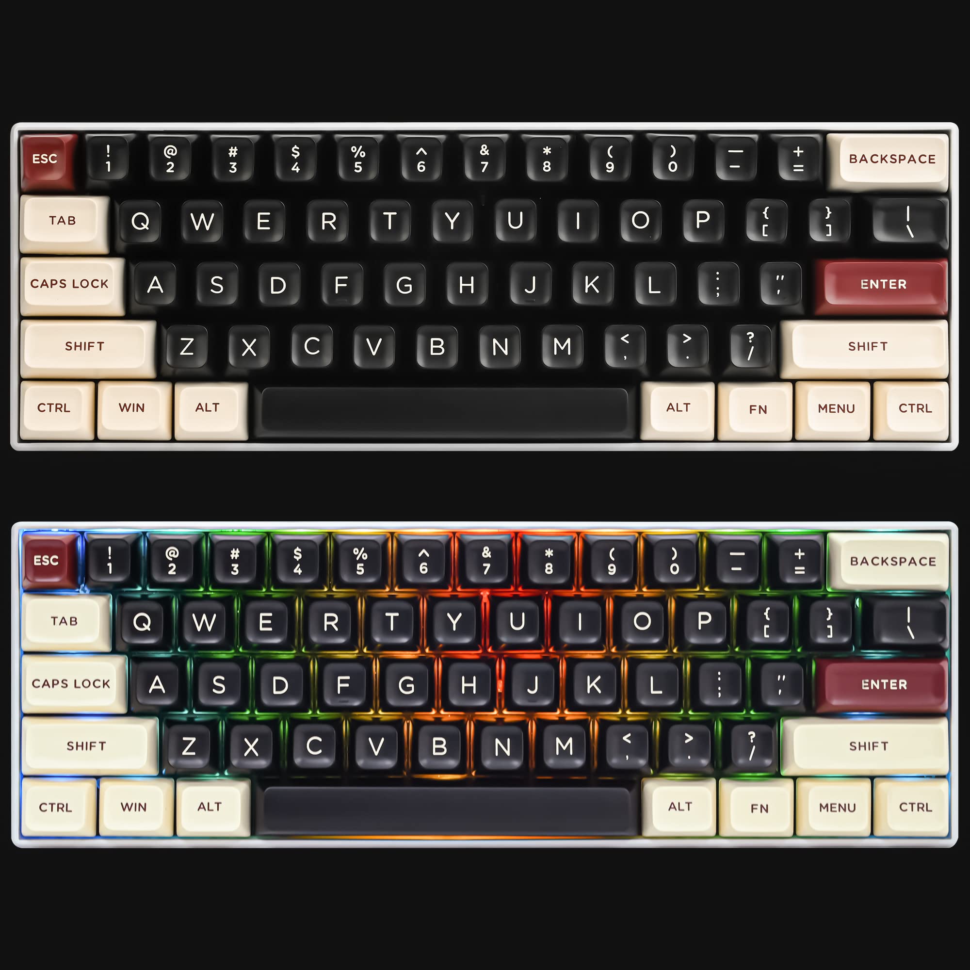 Rome ASA Custom keycaps ,150 Keys Double-Shot Key Cap Set for Cherry/Gateron MX switches 60 Percent / 64/61 Gaming Mechanical Keyboard