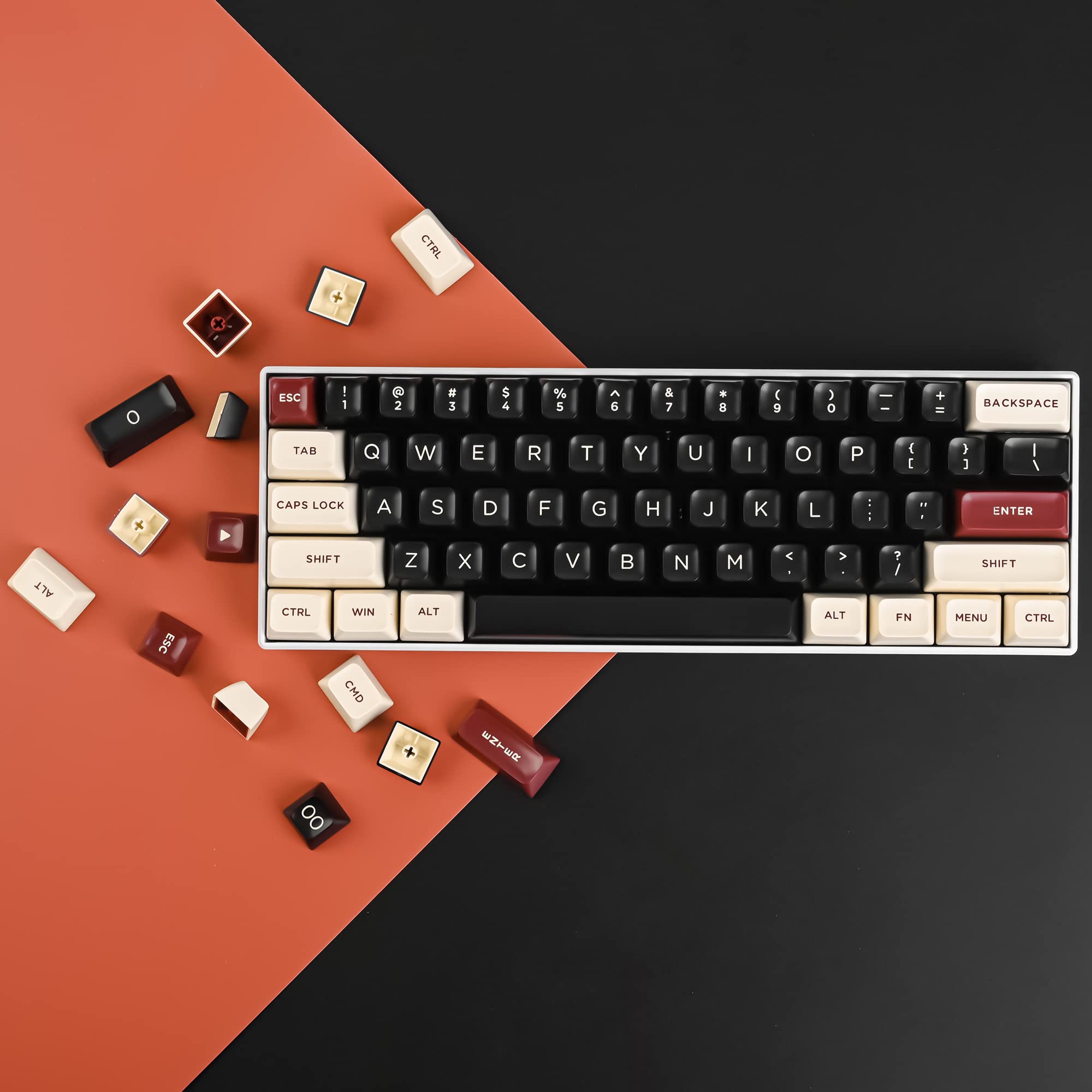 Rome ASA Custom keycaps ,150 Keys Double-Shot Key Cap Set for Cherry/Gateron MX switches 60 Percent / 64/61 Gaming Mechanical Keyboard