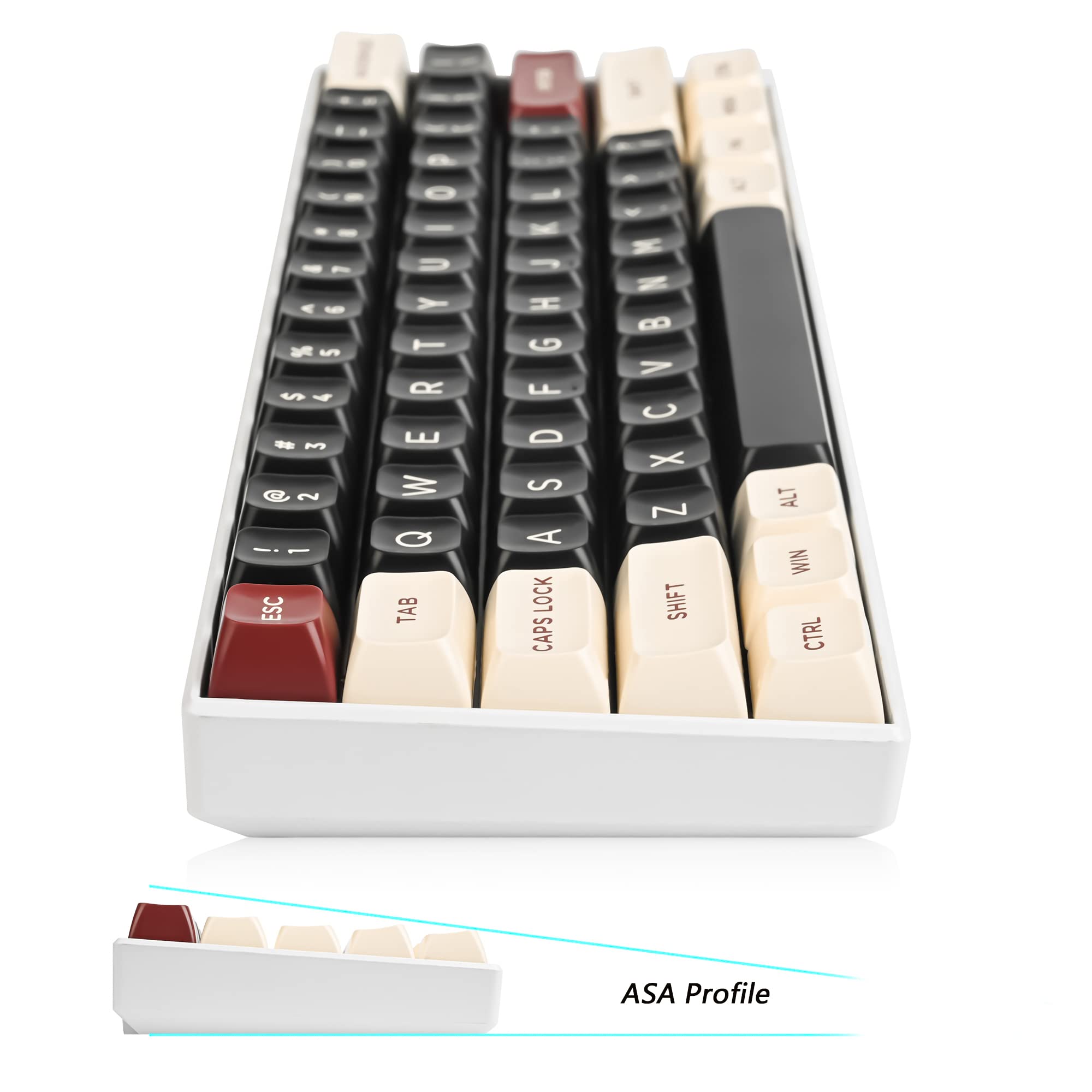 Rome ASA Custom keycaps ,150 Keys Double-Shot Key Cap Set for Cherry/Gateron MX switches 60 Percent / 64/61 Gaming Mechanical Keyboard