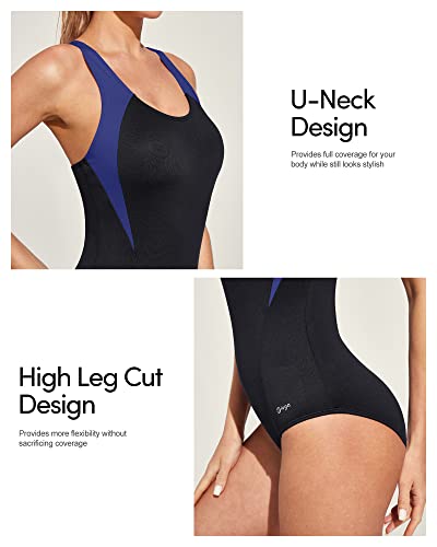 IUGA Athletic Swimsuits for Women Adjustable Racerback One Piece Swimsuit Training Swimsuits for Women Tummy Control