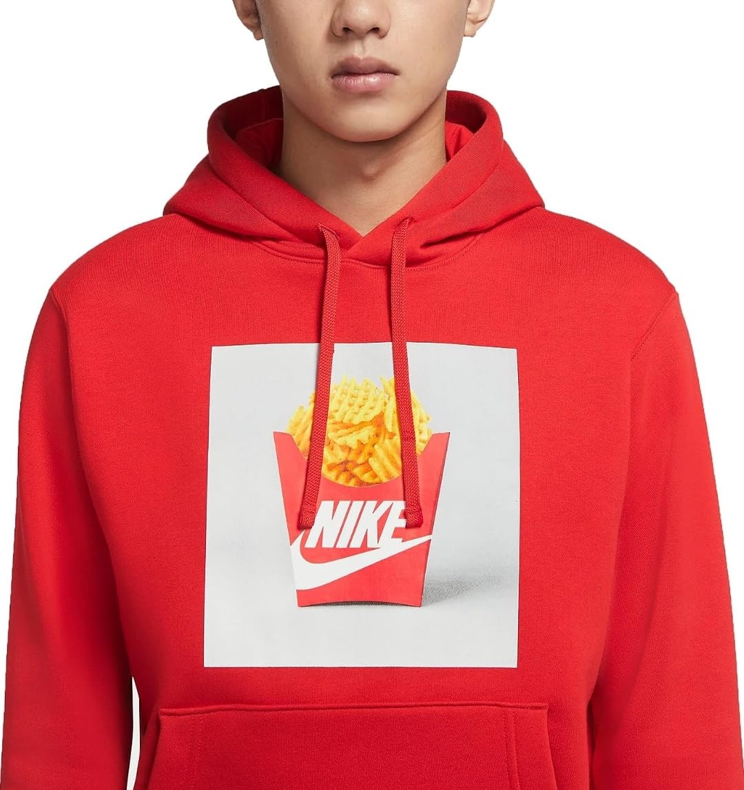 Nike Mens Sole Food Pullover Hoodie Waffle Fries (as1, alpha, x_l, regular, regular, University Red)
