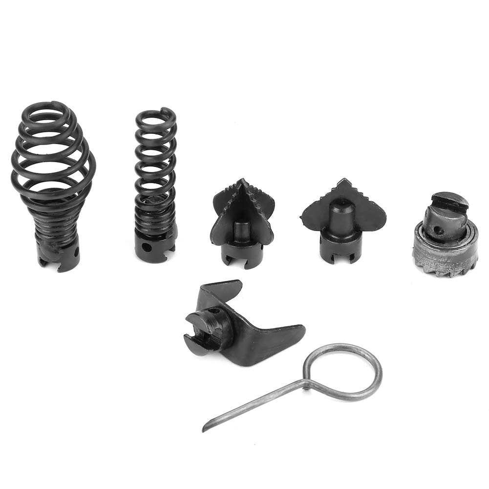 Watris Veiyi Drain Cleaner Combination Cutter Head Set, 7 PCS 16mm Manganese Steel Pipe Dredge Cutter Heads for Pipeline Dredging Machine