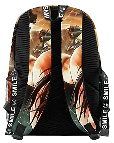 WANHONGYUE Anime Attack on Titan Shingeki No Kyojin 3D Printed Backpack School Bag Boys Girls Student Laptop Rucksack Casual Daypack Bookbag 1147/4