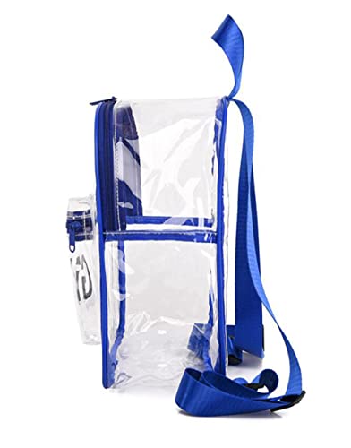 Girls Backpack Clear Satchel Heavy Duty School Bags Bookbags (Blue), Medium