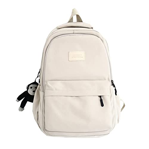 Viycuho Laptop Backpack Cute Large Capacity Student daypack for School Travel Outdoor Back To School (White)