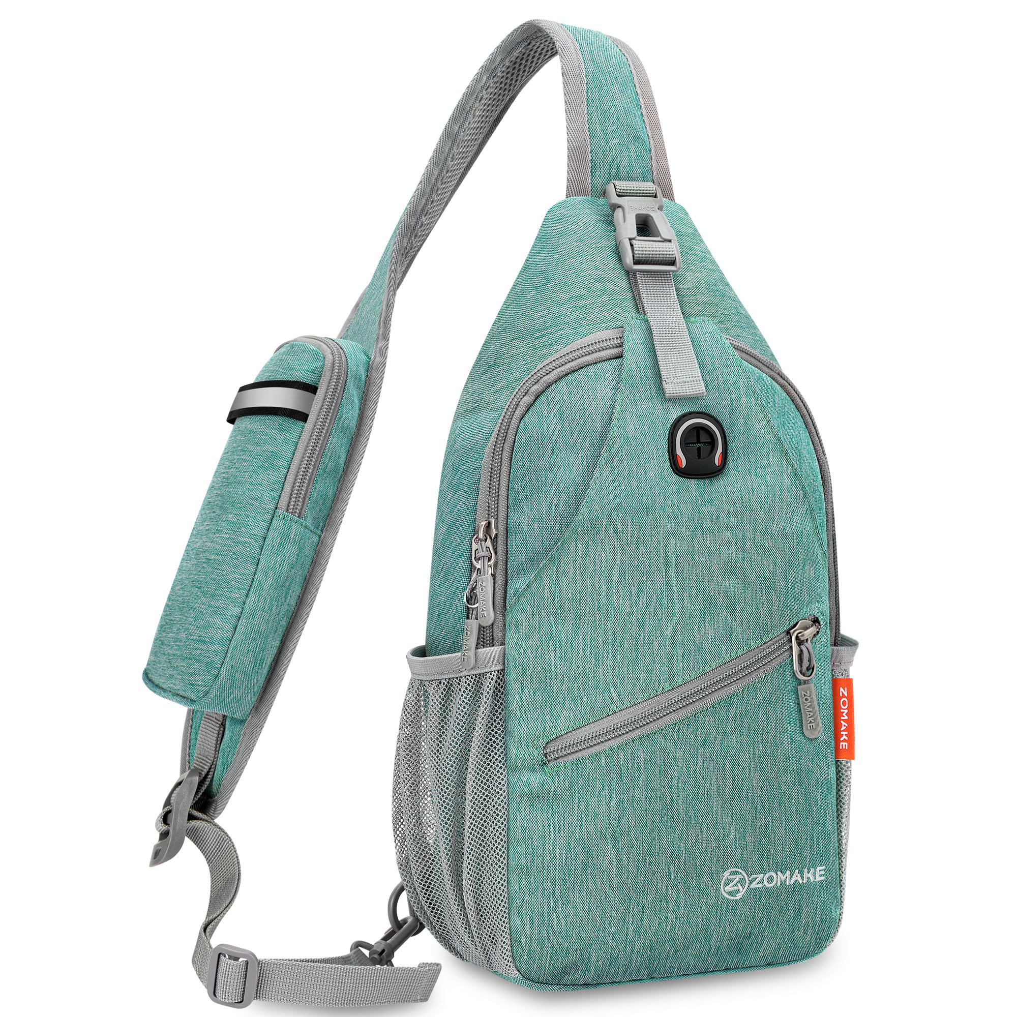 ZOMAKE Small Sling Bag, Travel Sling Backpack, Waterproof Hiking Cycling Crossbody pack for Men Women(Army Green)