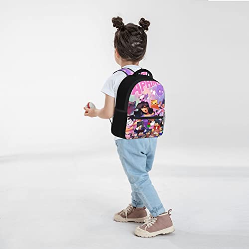 YAOJIAADM Anime Backpack Schoolbag 3D Printed Large Capacity Waterproof Nylon Backpack Adjustable Shoulder Strap Suitable for Travel Picnic Black
