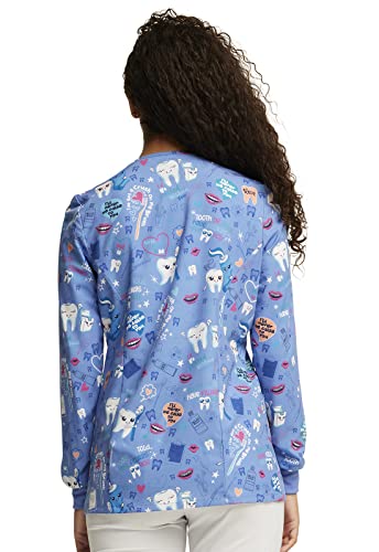 Dickies EDS Women Warm Up Scrubs Jacket Snap Front DK309, L, Fillings For You