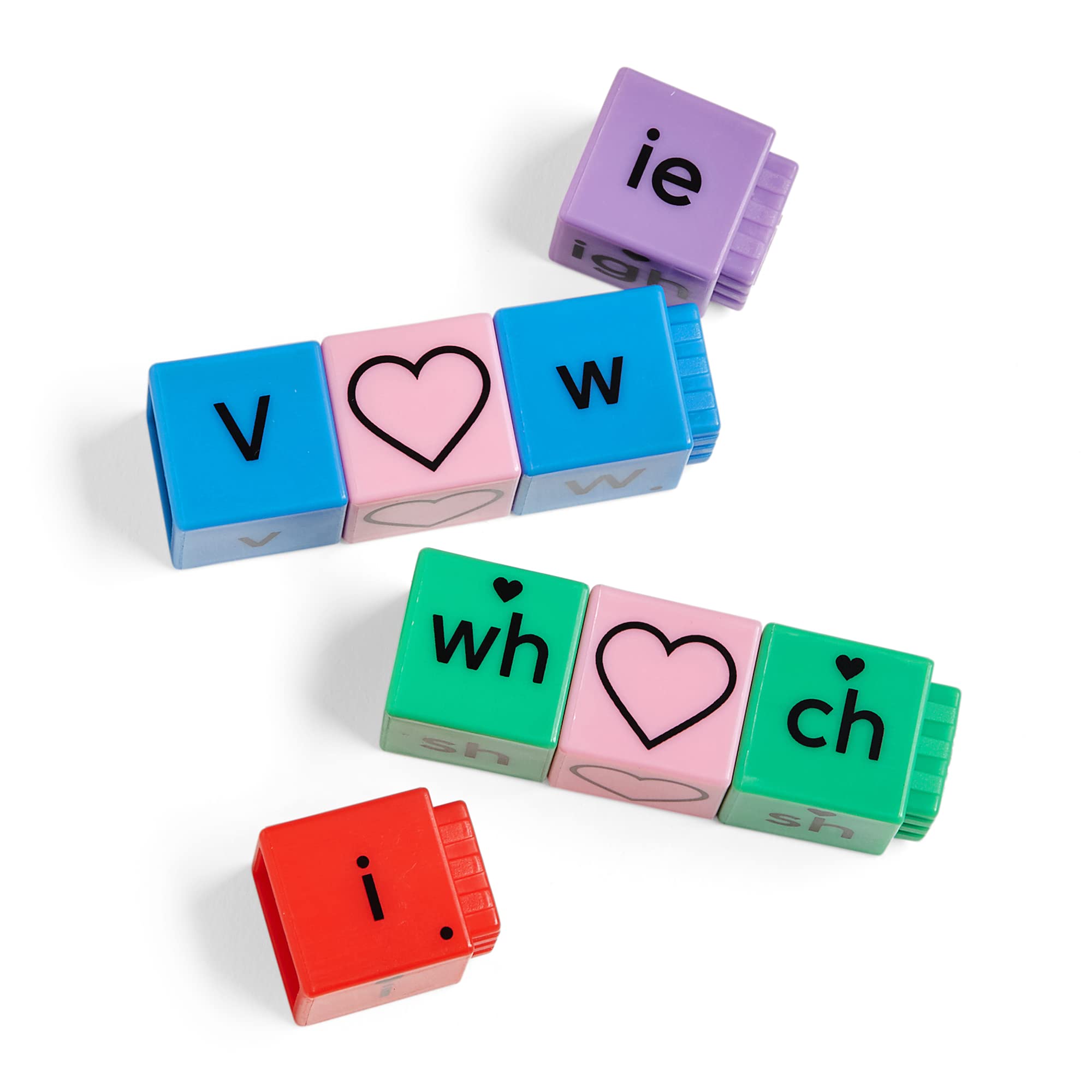 hand2mind Reading Rods Building Sight Words, Word Building Activities, Letter Blocks, Sight Words Kindergarten, CVC Words Spelling Toys, Reading Tools for Kids, Science of Reading Manipulatives
