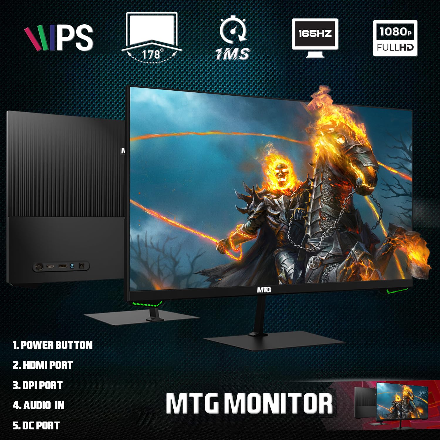 HP G3 RGB Computer PC Intel i5-6th Gen, AMD RX 550 Graphics, 32GB RAM, 512GB SSD + 1TB HDD, MTG 27 Inch Dual Monitor, RGB Kit, Webcam, Win 10 Pro (Renewed)