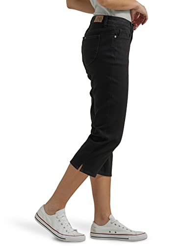 Lee Women's Legendary Mid-Rise 21" Capri Jean, Black, 18 Reg