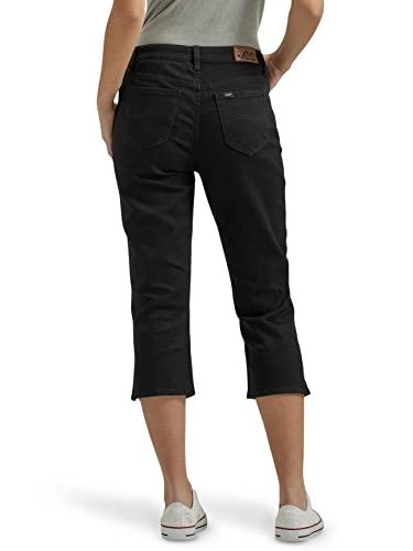 Lee Women's Legendary Mid-Rise 21" Capri Jean, Black, 18 Reg