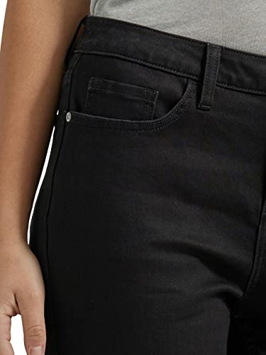 Lee Women's Legendary Mid-Rise 21" Capri Jean, Black, 18 Reg