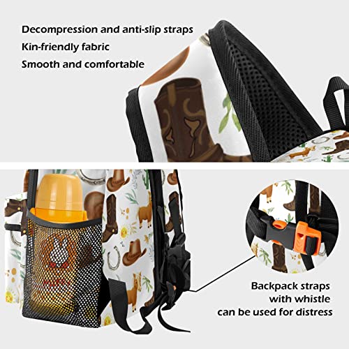 Cowboy Personalized Kids Toddler Backpack for Boys Girls ,Custom Mini School Backpack Bags Kindergarten