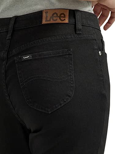 Lee Women's Legendary Mid-Rise 21" Capri Jean, Black, 18 Reg
