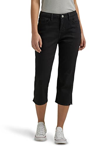 Lee Women's Legendary Mid-Rise 21" Capri Jean, Black, 18 Reg