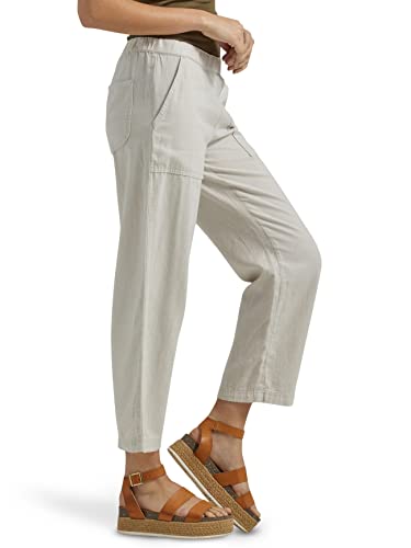 Lee Women's Ultra Lux Mid-Rise Pull-On Crop Capri Pant, Foggy, 16