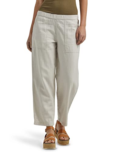 Lee Women's Ultra Lux Mid-Rise Pull-On Crop Capri Pant, Foggy, 16