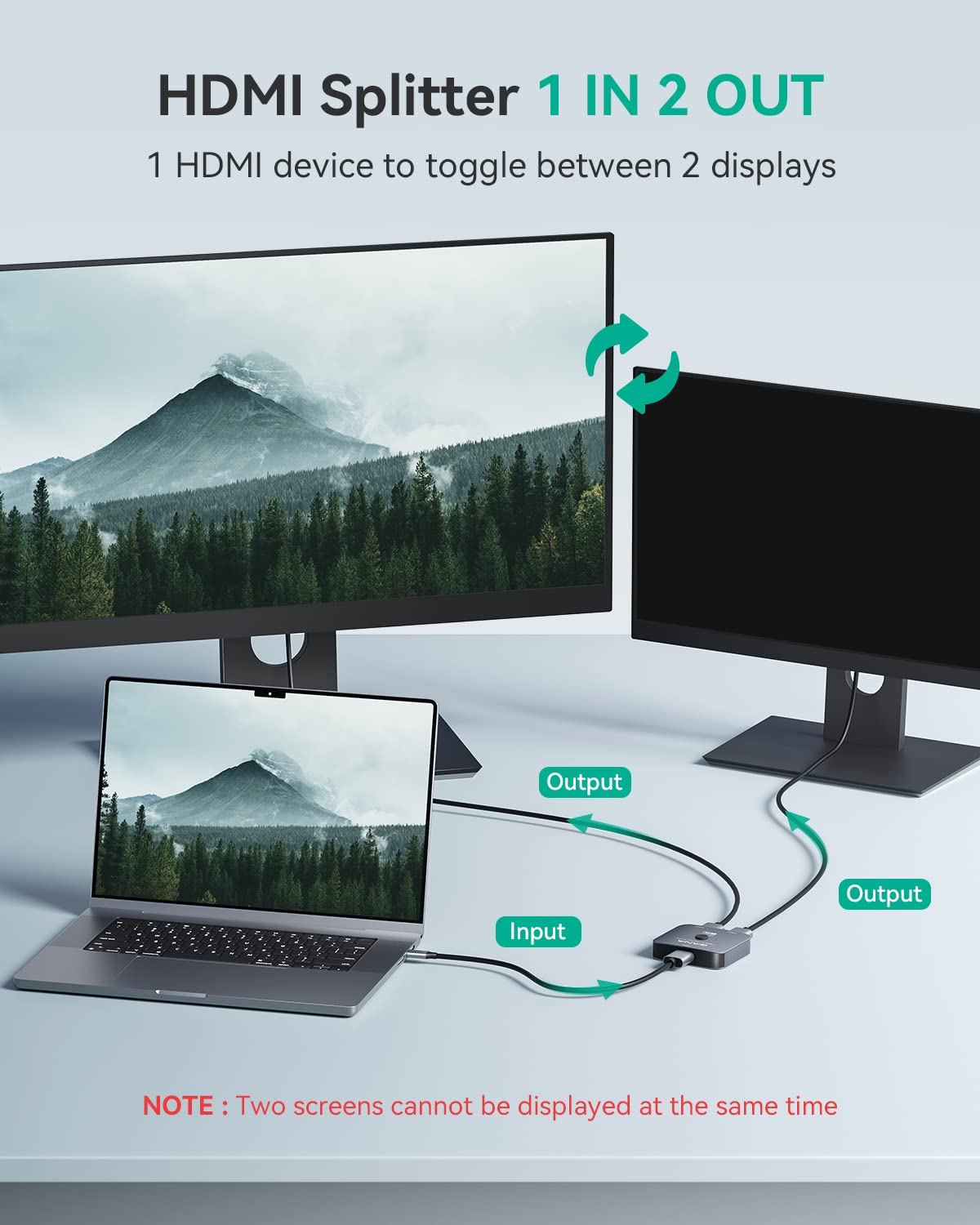 GANA HDMI 2.1 Switch, 8K HDMI Switcher Splitter Bi-Directional 2 in 1 Out, 4K@120Hz,8K@60Hz, 48Gbps Aluminum Ultra HD HDMI Hub Compatible with PS5/4,Xbox,Roku,Apple TV,Fire Stick