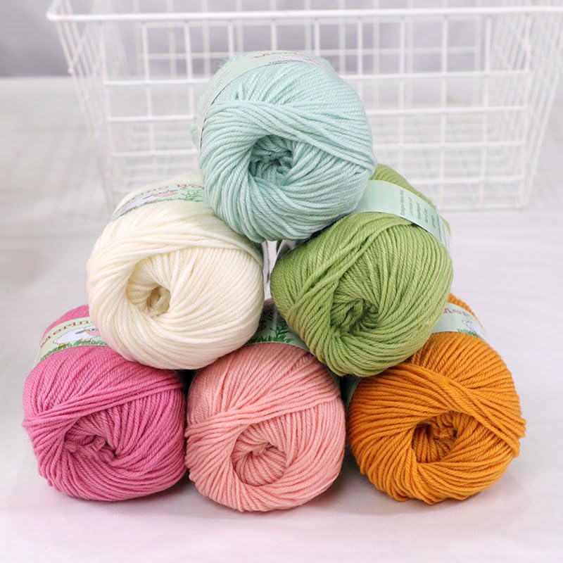 Sunny Cat 100% Pure Merino Wool Yarn for Knitting – 6pcs Merino Wool Yarn for Knitting and Crocheting – 1.8oz(10.8oz) Wool Skeins – Light/DK Weight –130yrds (780yrds Total) (07 Deep Red)