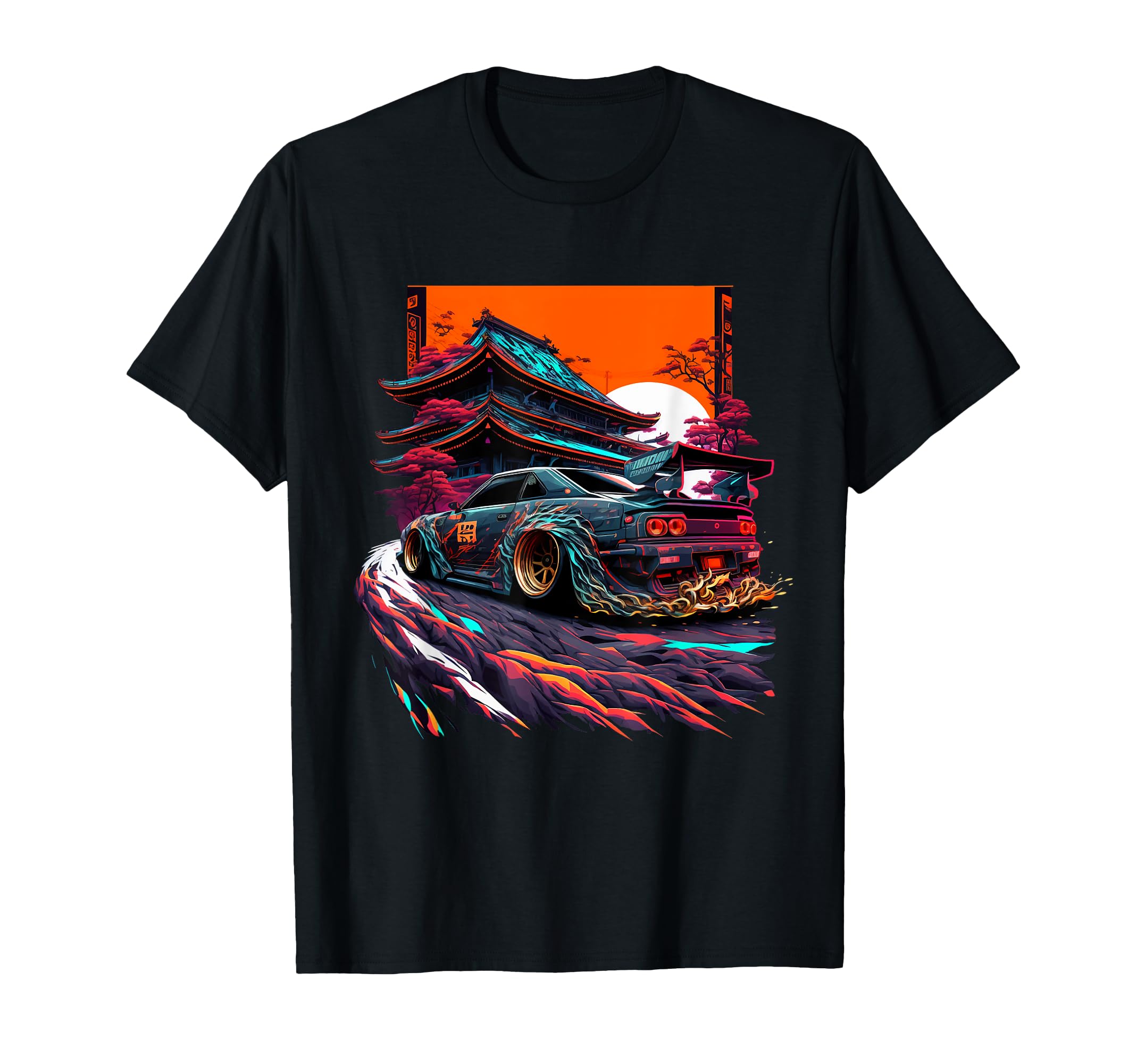 Japanese Retro Car Racing Drifting Art JDM Legend Tuning T-Shirt
