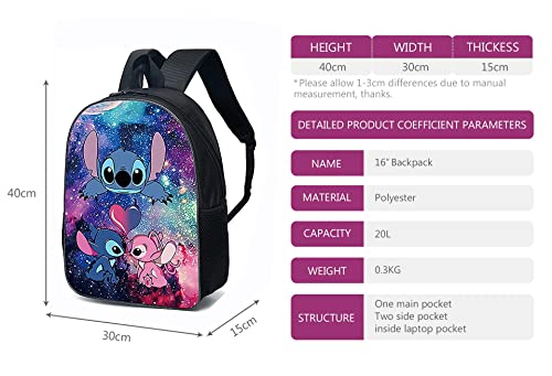LIUZHUQIN 3PCS Boys Backpack,Girls Bags With Lunch Box Pencil Case Set,Adjustable Shoulder 16 Inch Backpacks (3, One Size)