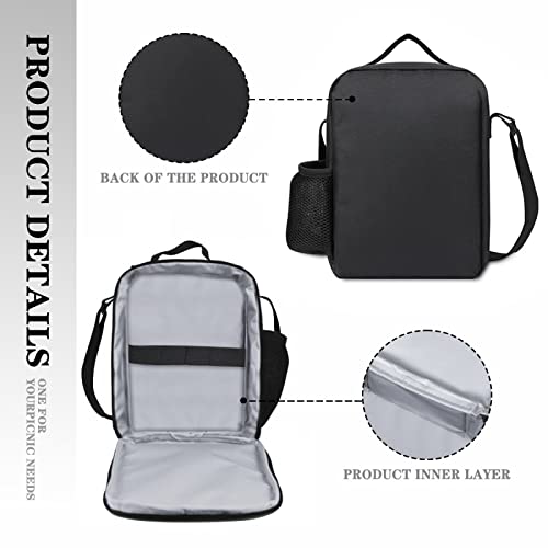 cwixnao 3pcs Printed Backpack Set, Leisure Bookbag Anime Fans Daypack with Lunch Box Pencil Case for Boys And Girls